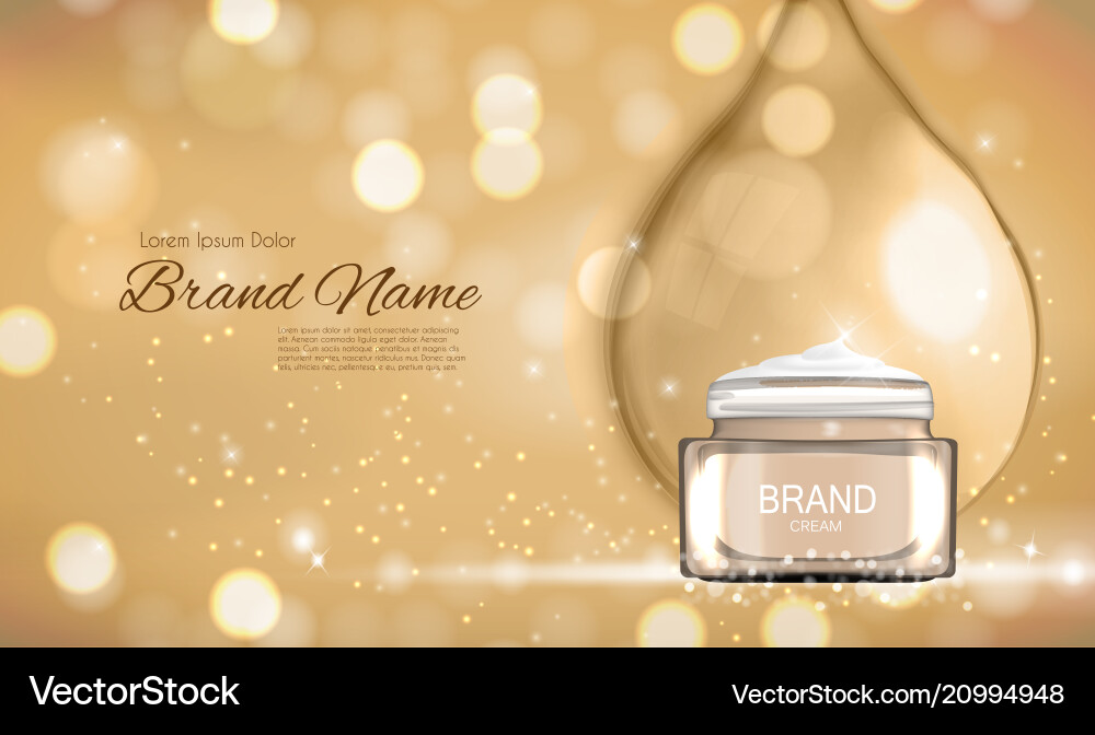 Face cream bottle tube template for ads Royalty Free Vector