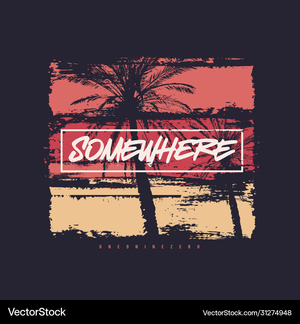 Graphic t-shirt design poster print on Royalty Free Vector
