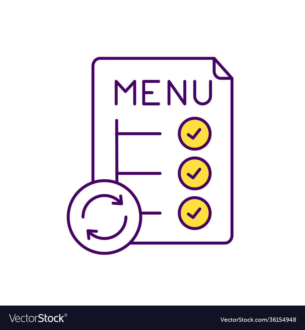 Menu optimization rgb color icon Royalty Free Vector Image Menu optimization rgb color icon Royalty Free Vector Image