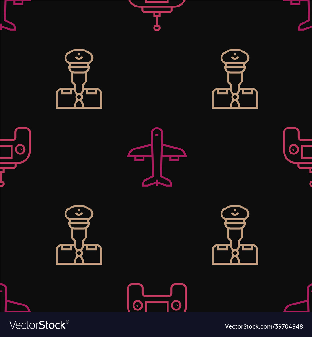 Set line drone remote control pilot and plane Vector Image Set line drone remote control pilot and plane Vector Image
