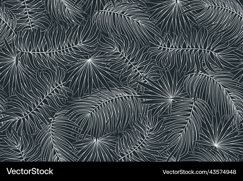Tropical seamless natural pattern of exotic leaves
