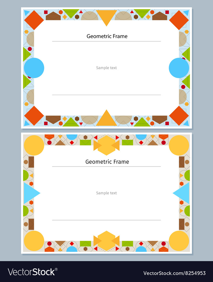 Abstract modern geometric frames Royalty Free Vector Image