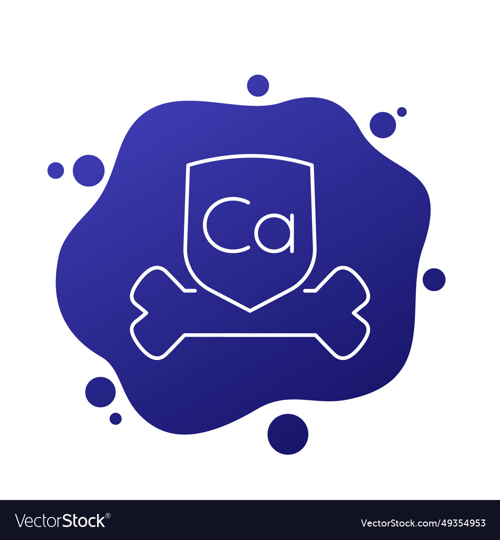 Calcium for bones icon line Royalty Free Vector Image Calcium for bones icon line Royalty Free Vector Image