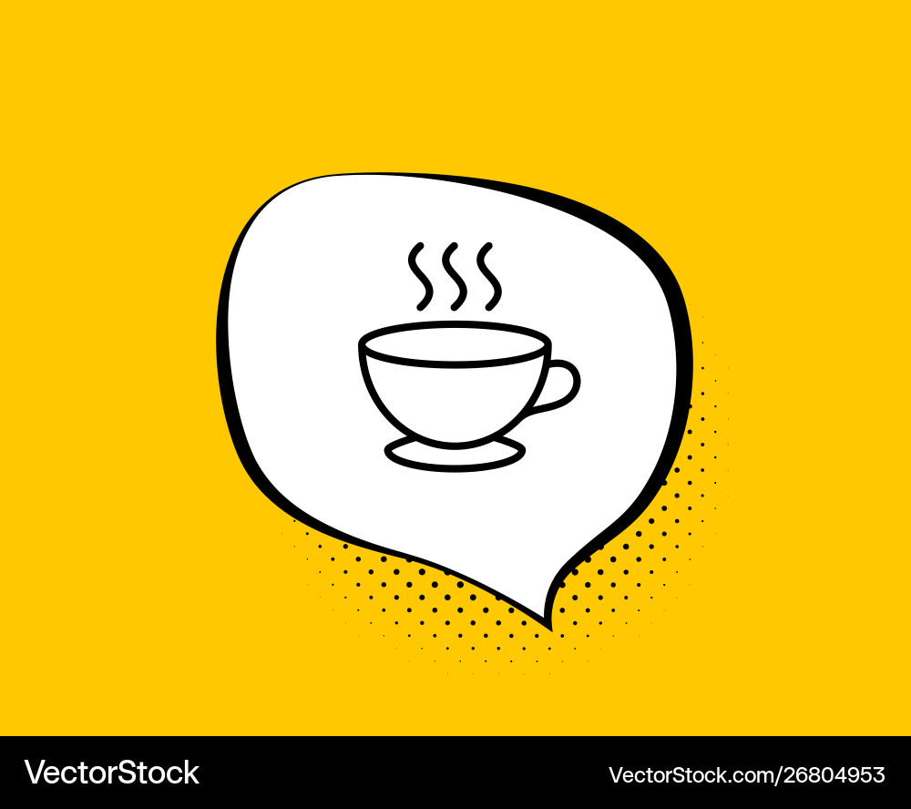 Coffee cup line icon hot cappuccino sign tea Vector Image