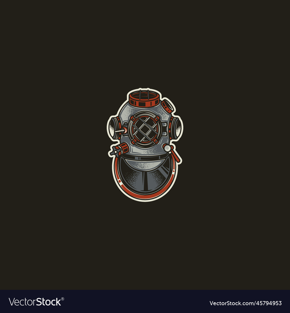 Diving helmet Royalty Free Vector Image - VectorStock