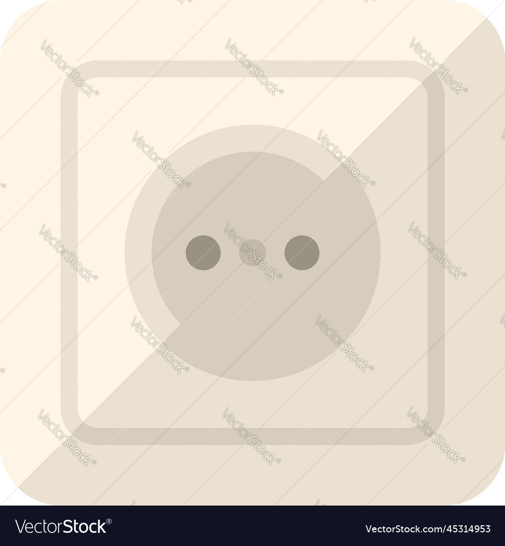 Electric socket icon flat smart Royalty Free Vector Image
