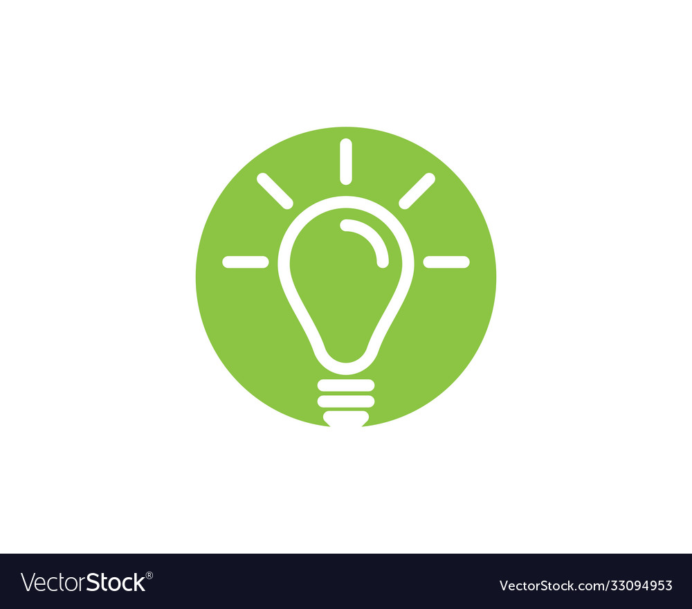 Light bulb symbol logo template Royalty Free Vector Image