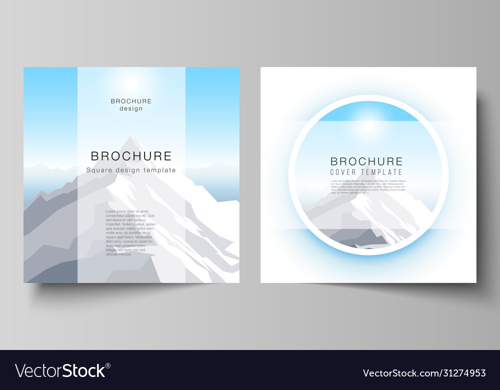 Minimal layout two square format Royalty Free Vector Image