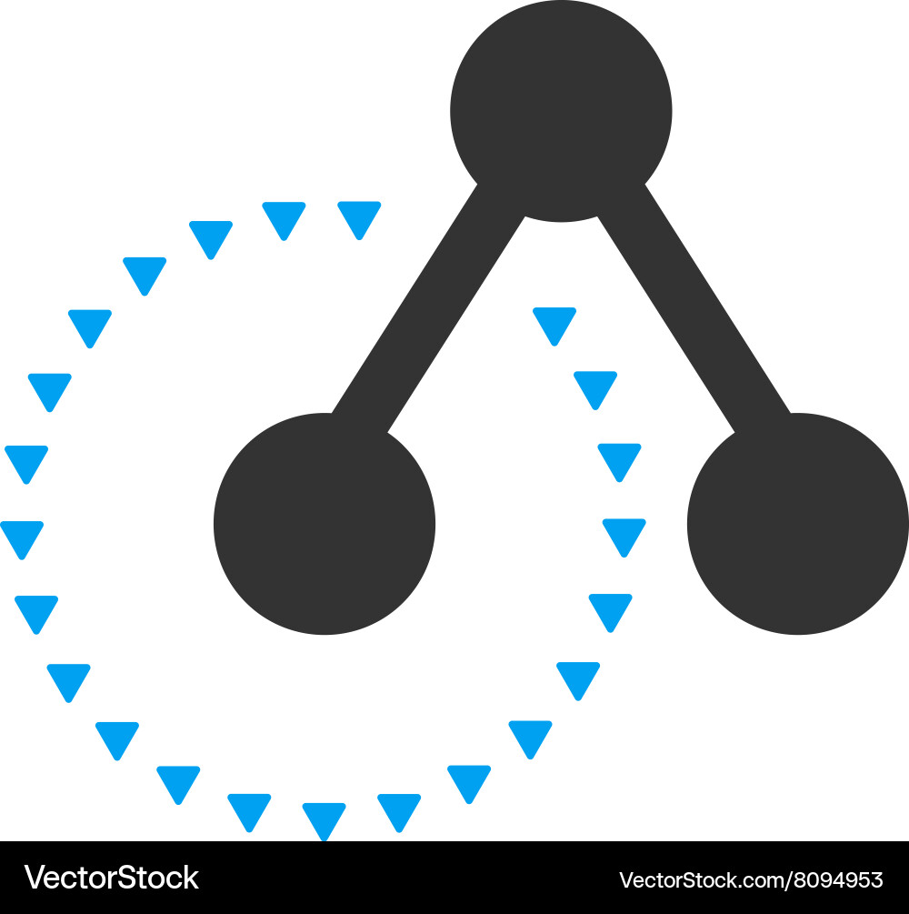 Molecule structure analysis flat symbol Royalty Free Vector