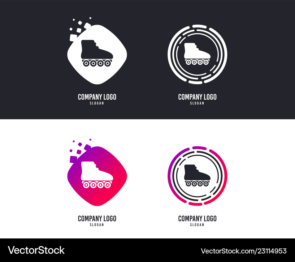 Roller skates sign icon rollerblades symbol Vector Image