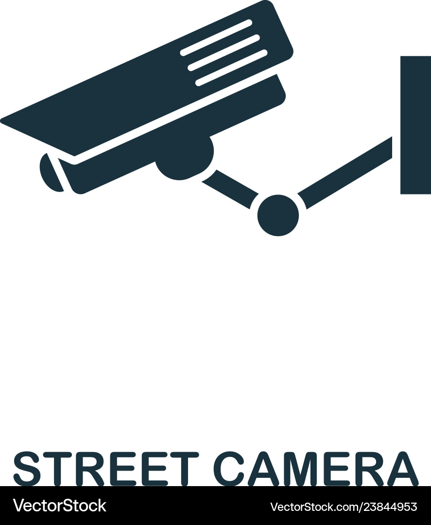 Street camera icon monochrome style design from Vector Image