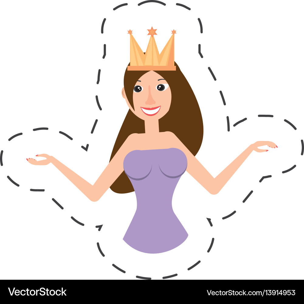 Woman smiling fun lifestyle Royalty Free Vector Image