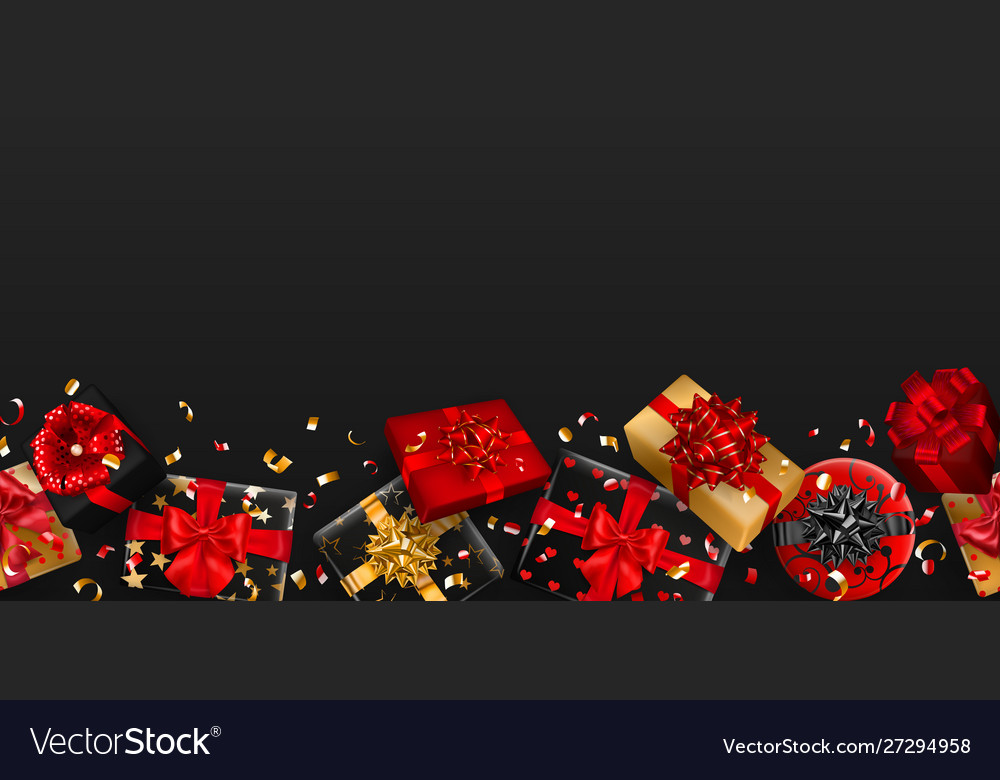 Background with repeating gift boxes Royalty Free Vector