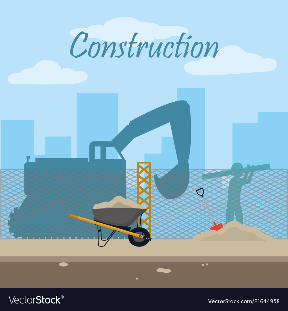 Construction zone concept Royalty Free Vector Image