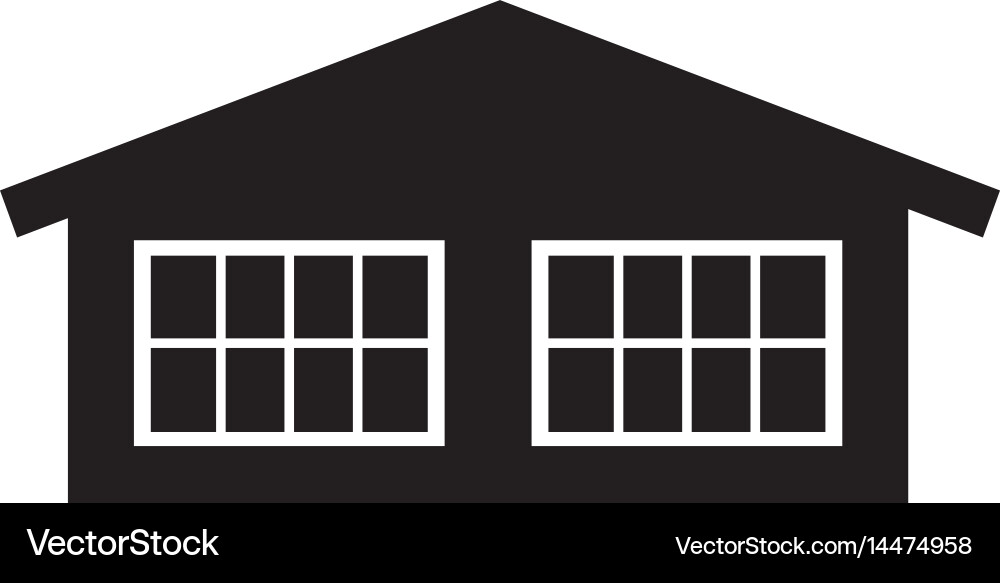 Cute house exterior icon Royalty Free Vector Image