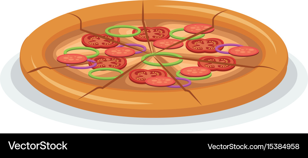 Delicious italian pizza icon Royalty Free Vector Image