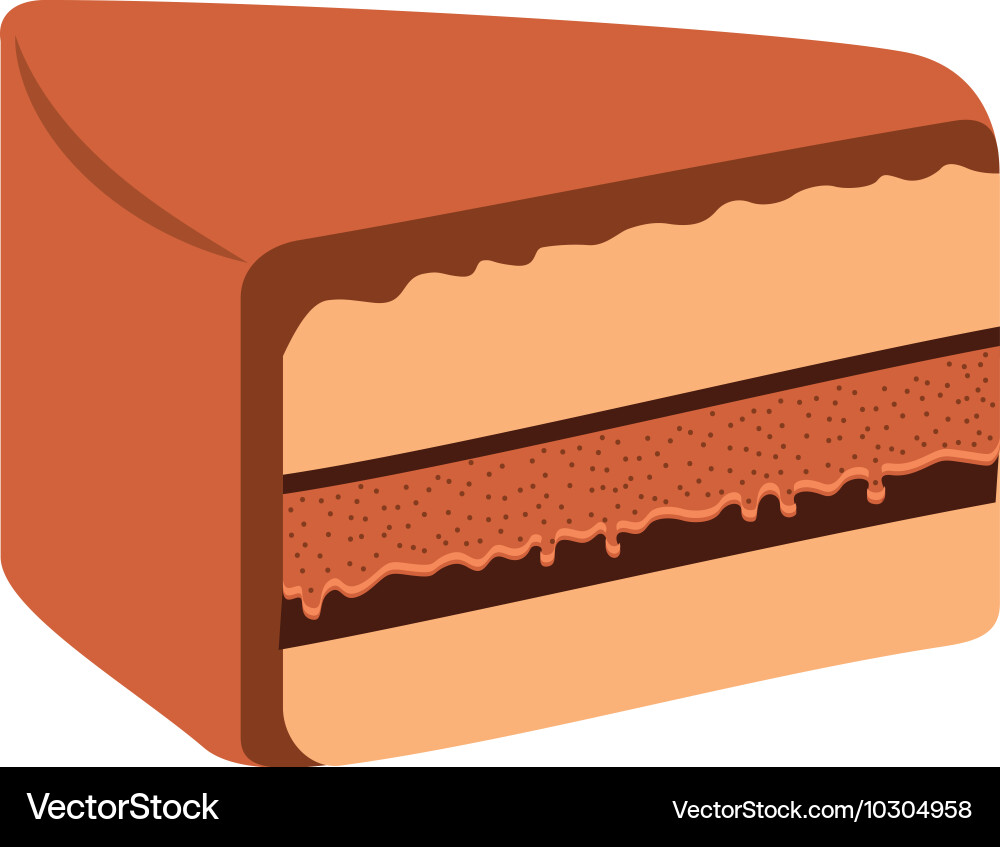Delicious sweet cake isolated icon Royalty Free Vector Image