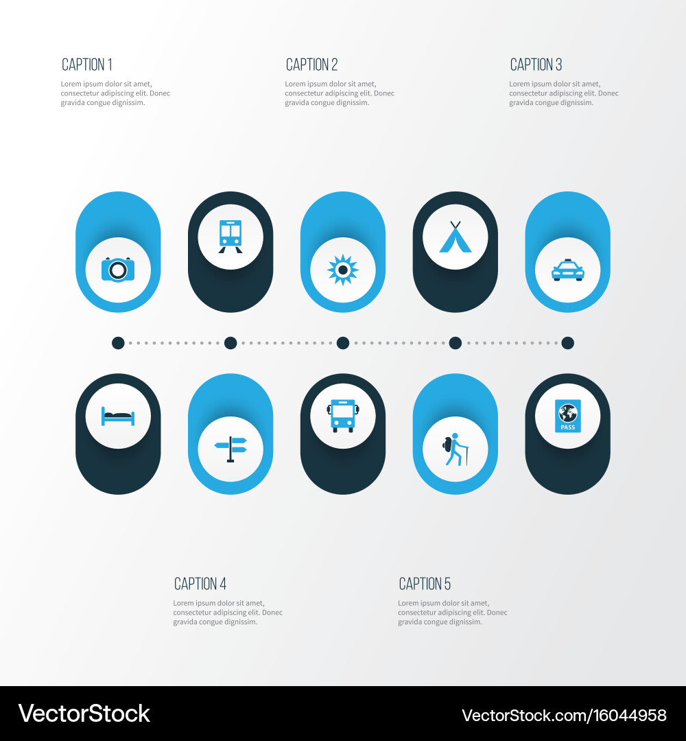 Exploration colorful icons set collection Vector Image