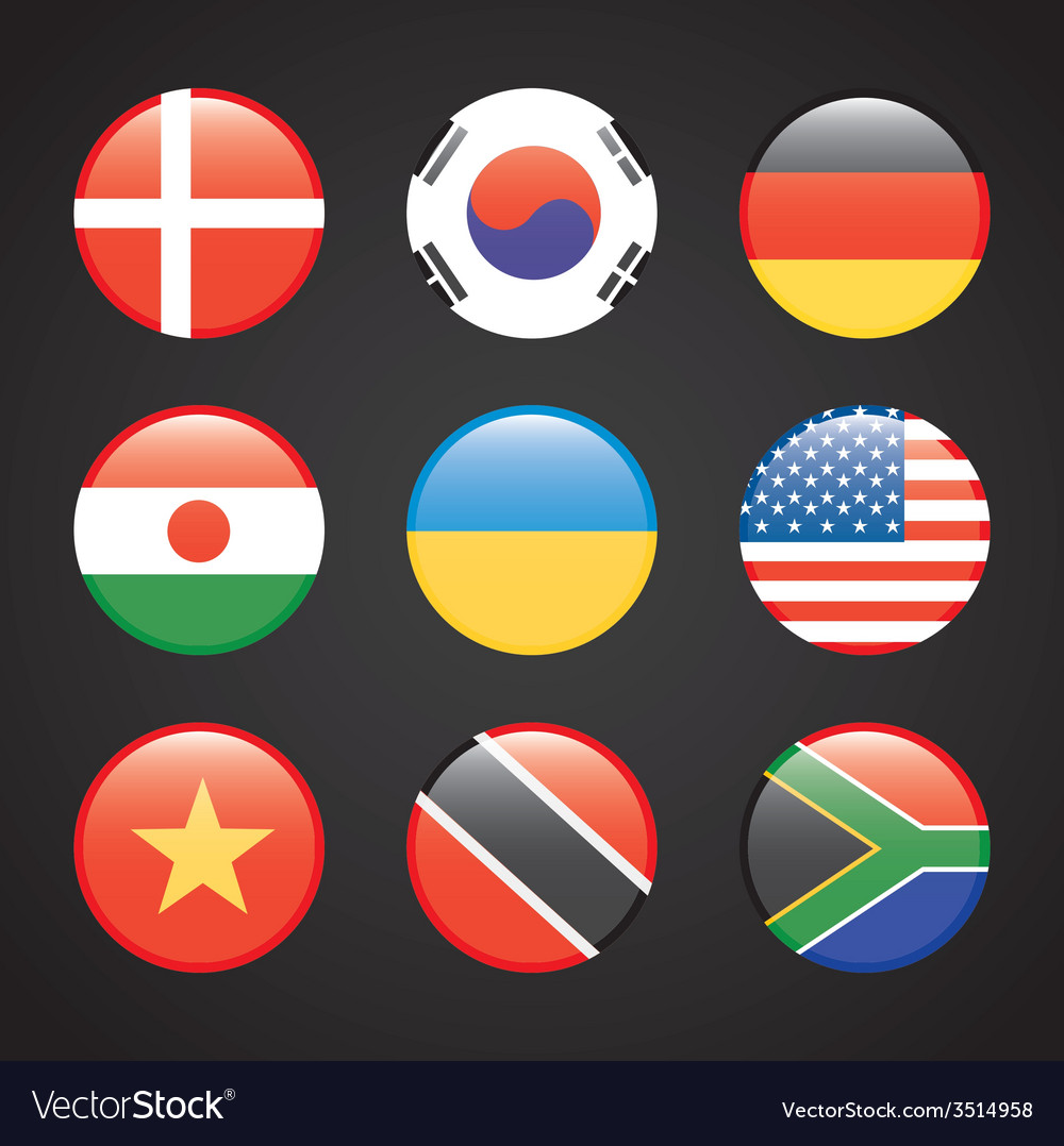 Flags set Royalty Free Vector Image - VectorStock