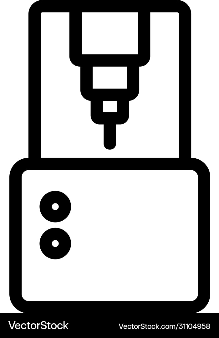 Front drilling machine icon outline Royalty Free Vector