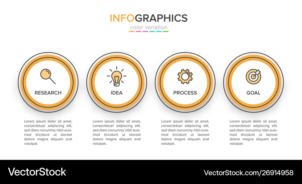 Infographic design with icons and 4 options Vector Image