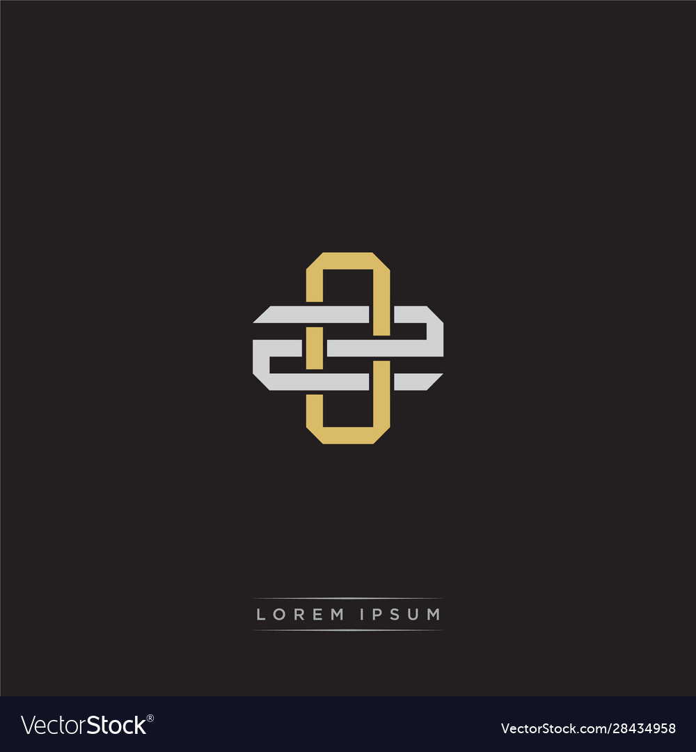 Initial letter overlapping interlock logo Vector Image