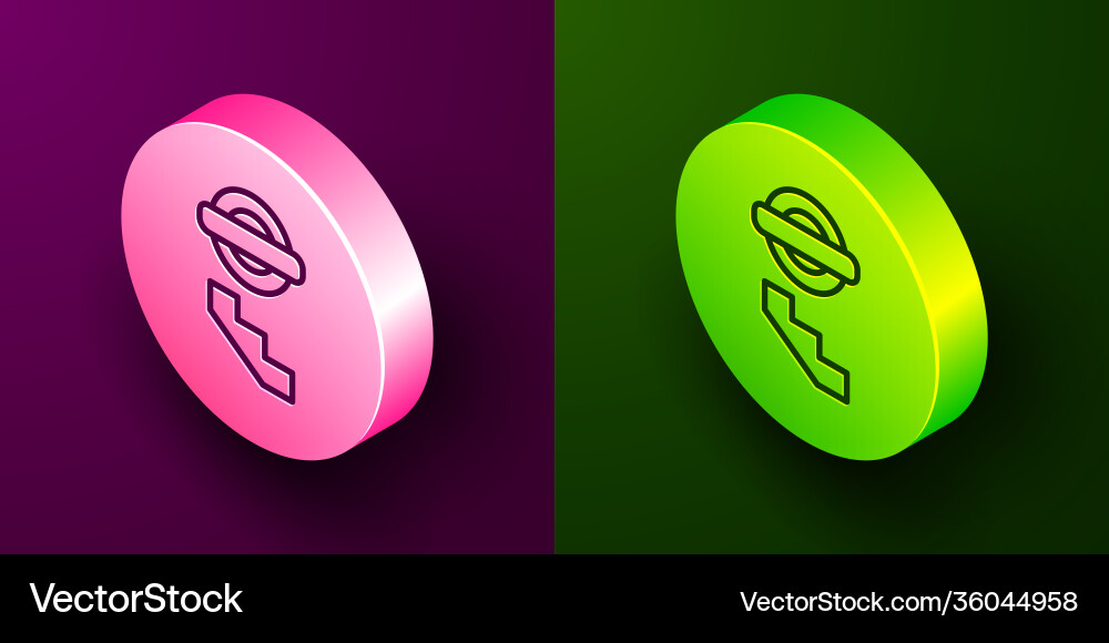 Isometric line london underground icon isolated Vector Image