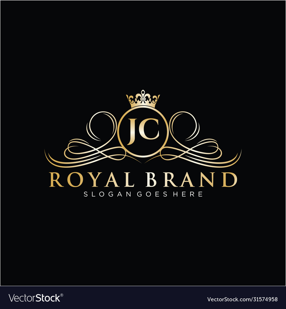 Jc letter initial luxurious brand logo template Vector Image Jc letter initial luxurious brand logo template Vector Image