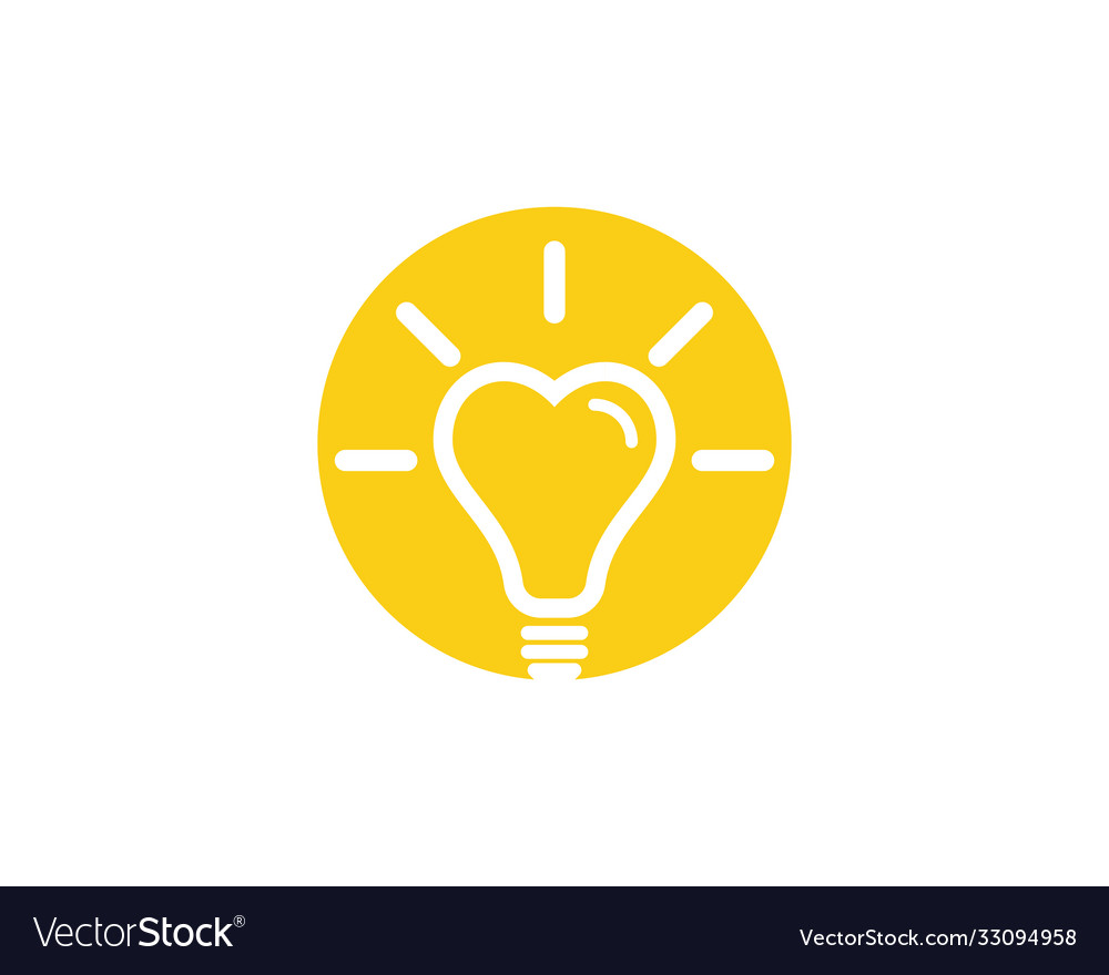 Light bulb symbol logo template Royalty Free Vector Image