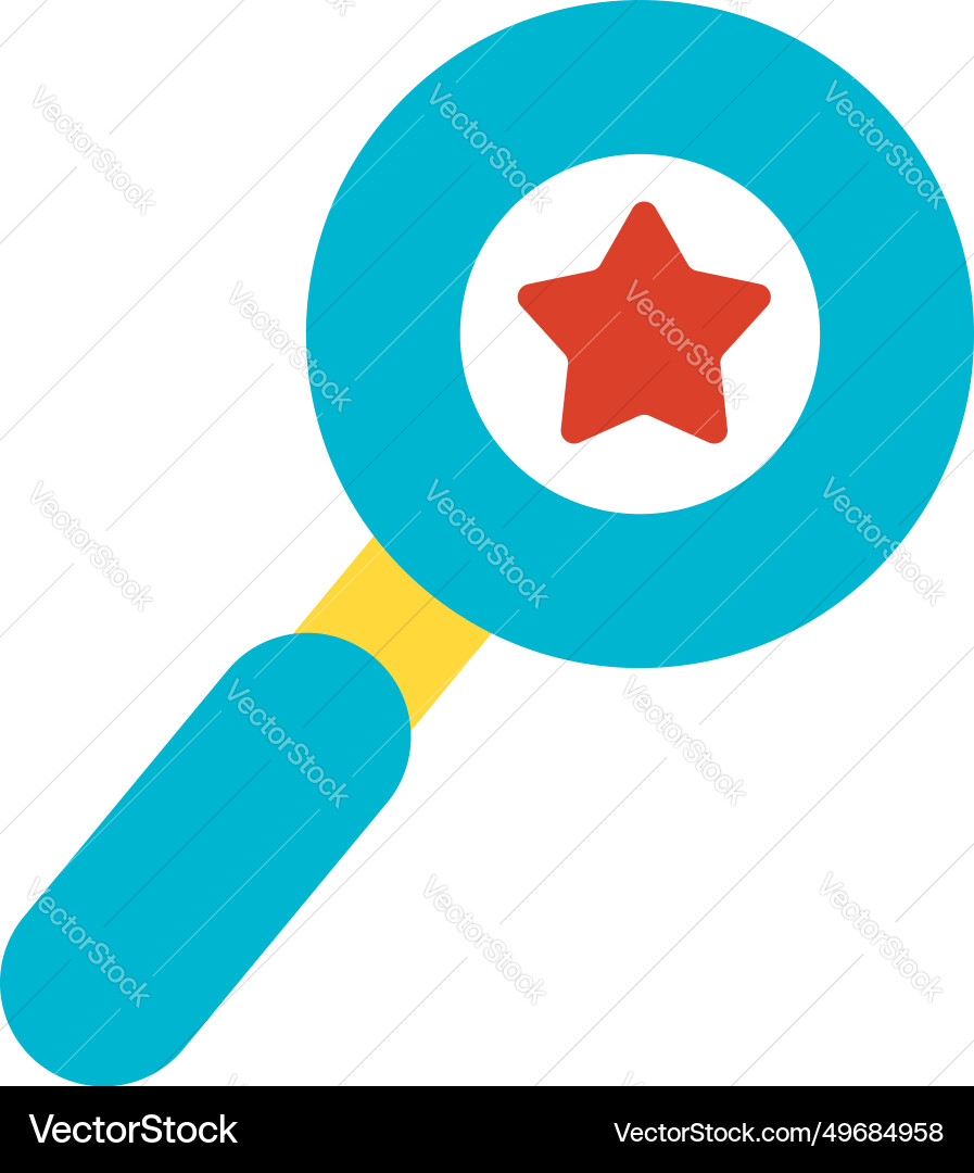 Magnifying glass looking business flat icon Vector Image