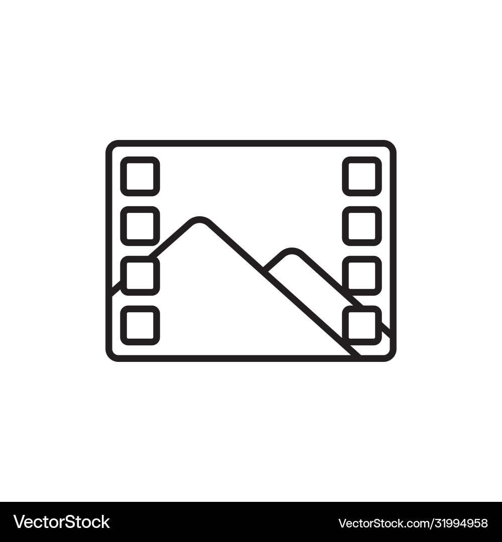 Movies lines icon Royalty Free Vector Image - VectorStock