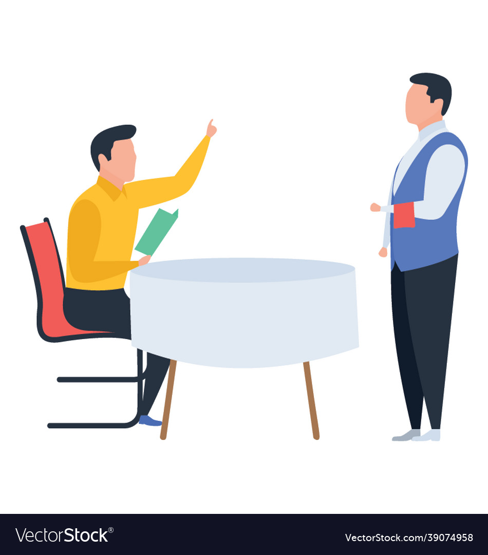 Order taking Royalty Free Vector Image - VectorStock