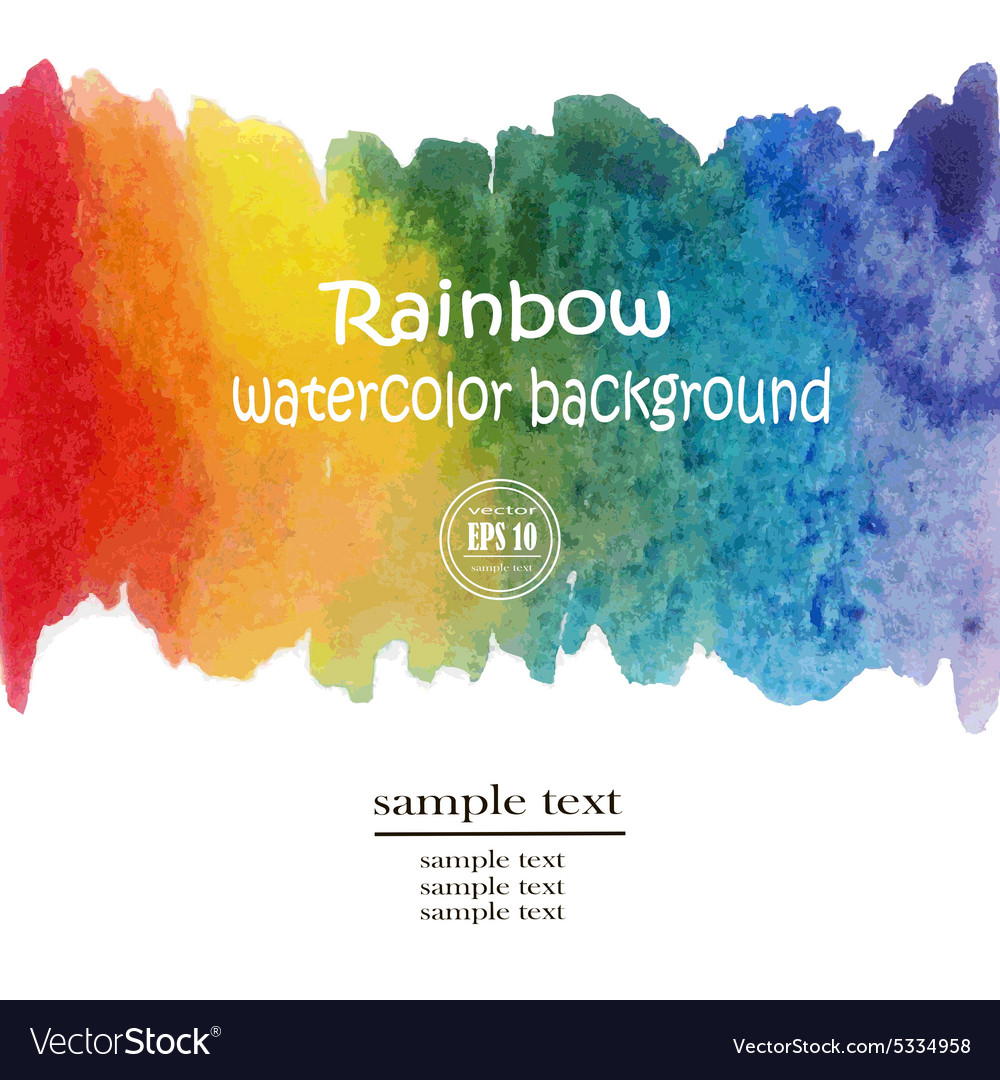 Rainbow watercolor background Royalty Free Vector Image