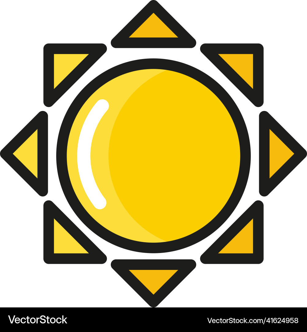 Sun cartoon icon Royalty Free Vector Image - VectorStock