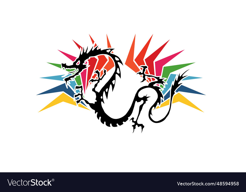 Thin dragon Royalty Free Vector Image - VectorStock
