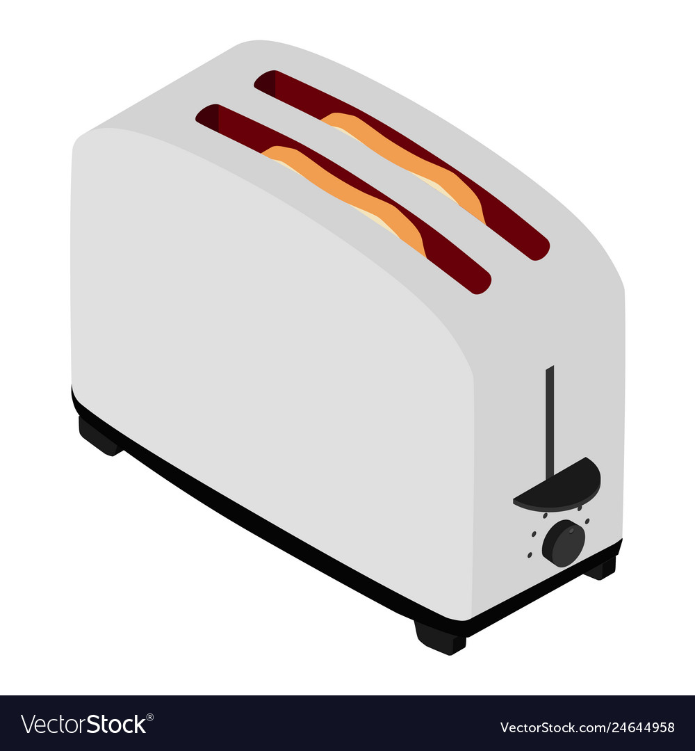 Toaster with bread Royalty Free Vector Image - VectorStock