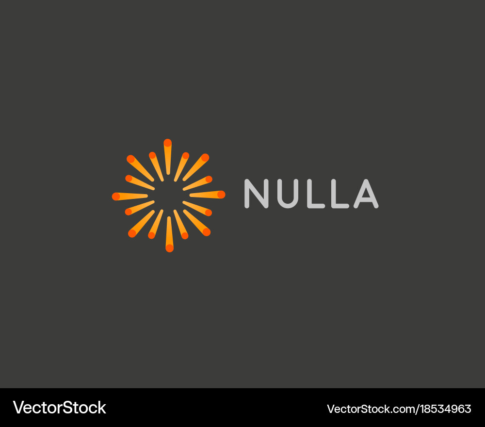 Abstract sun flower logo energy explosion bang Vector Image