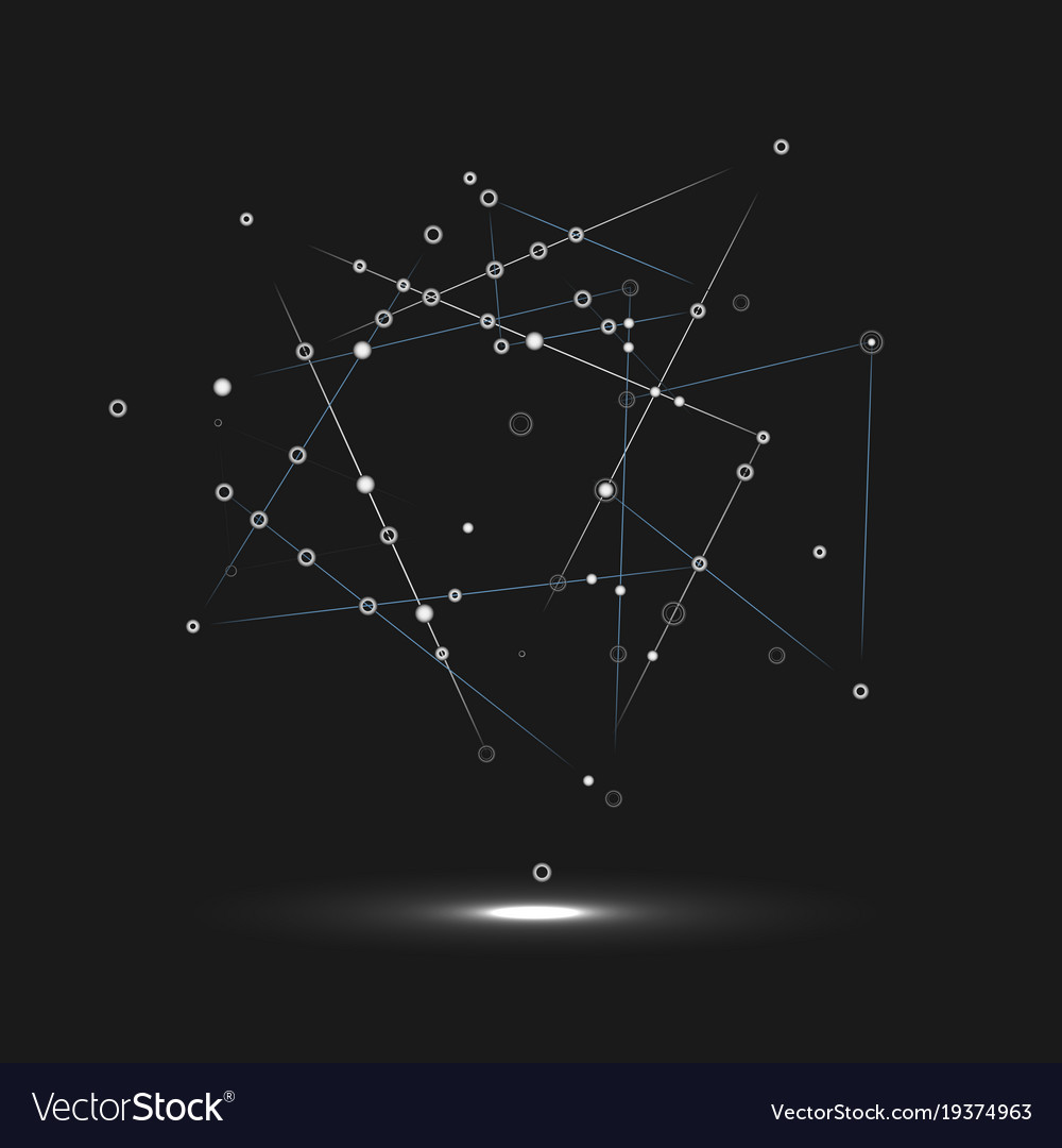 Abstract technology structure dark network Vector Image