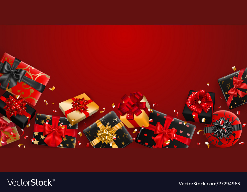 Background with gift boxes Royalty Free Vector Image