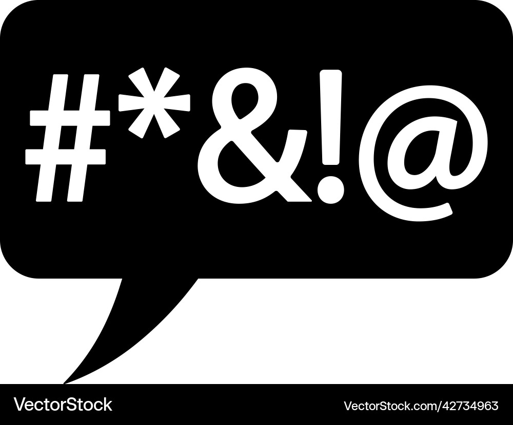 Censored swear icon design in outline style Vector Image