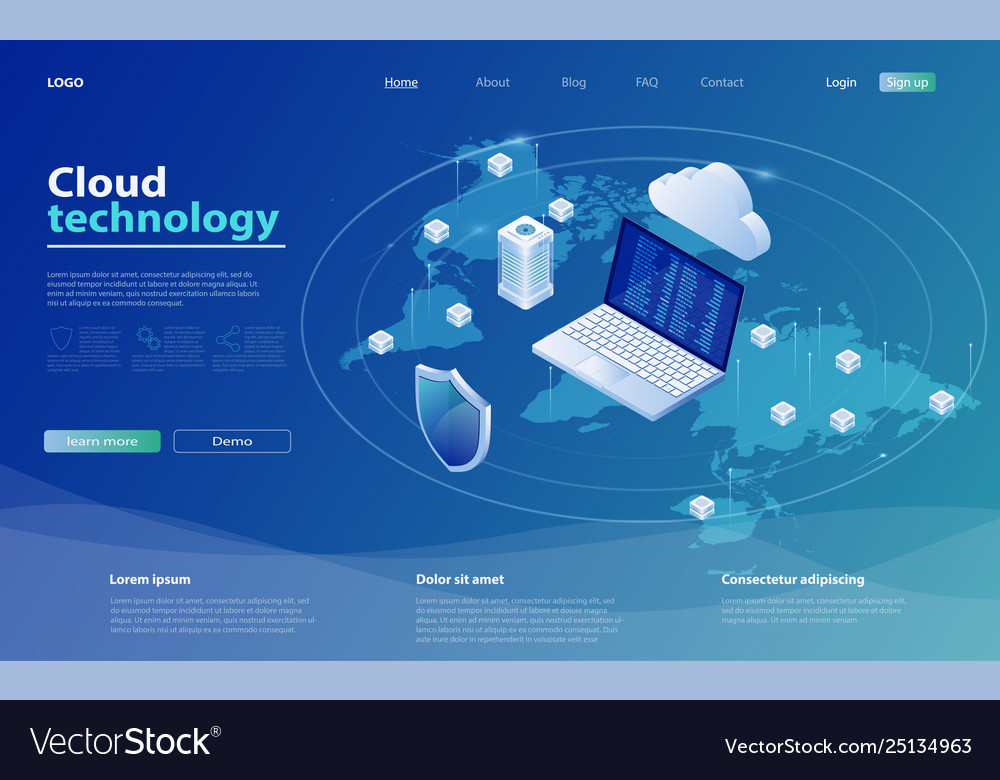 Cloud computing concept Royalty Free Vector Image