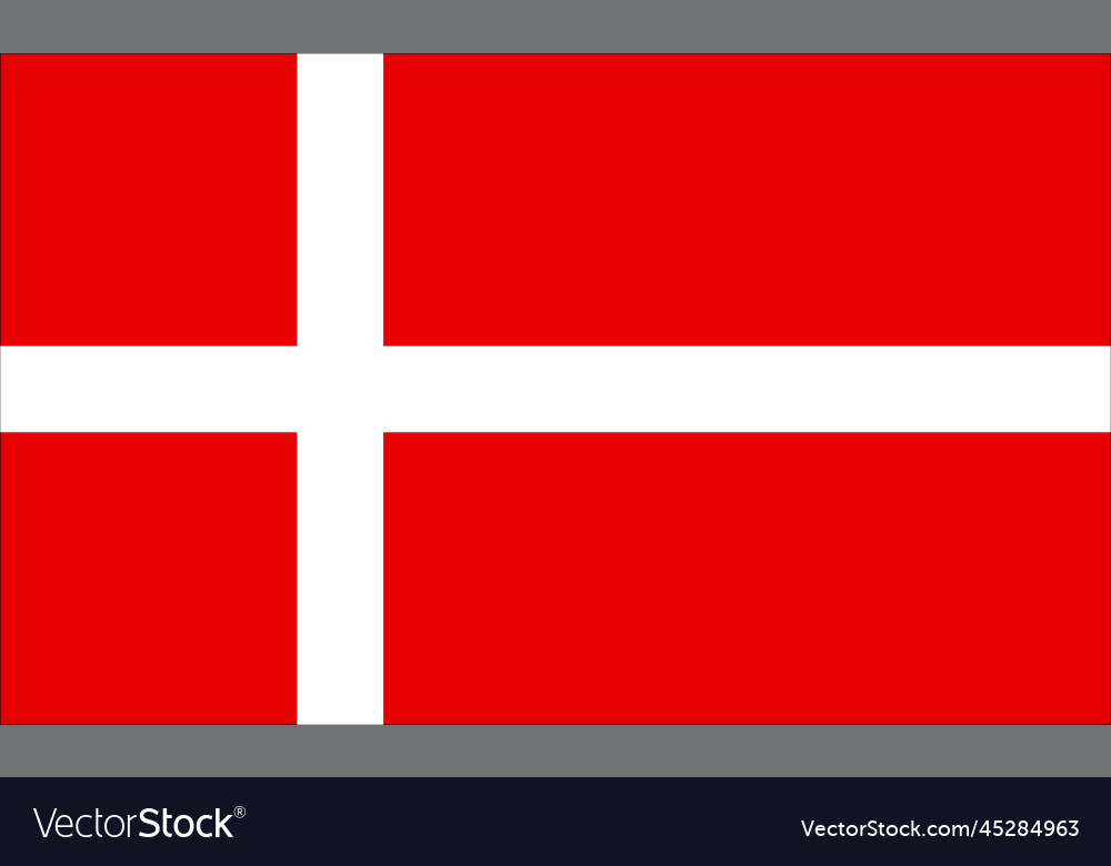 Denmark flag design Royalty Free Vector Image - VectorStock