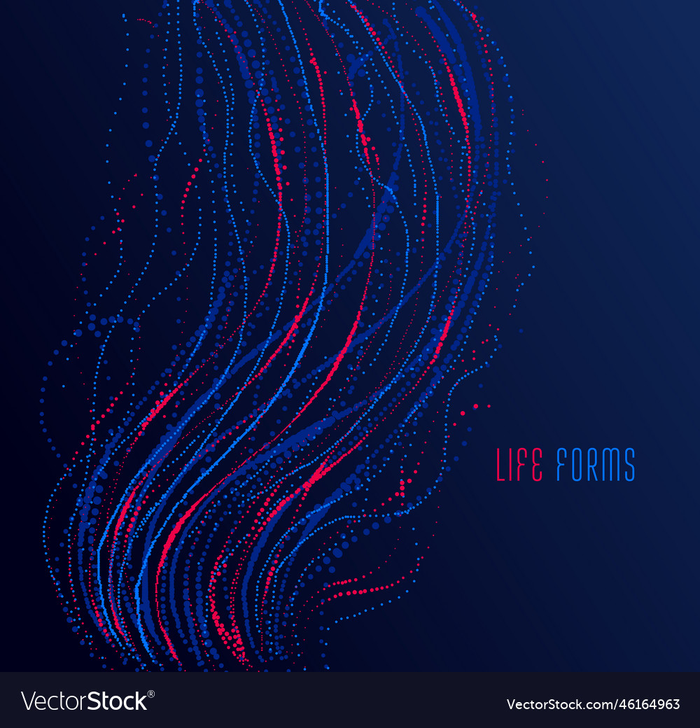Particle Flow Array Colorful Abstract Background Vector Image