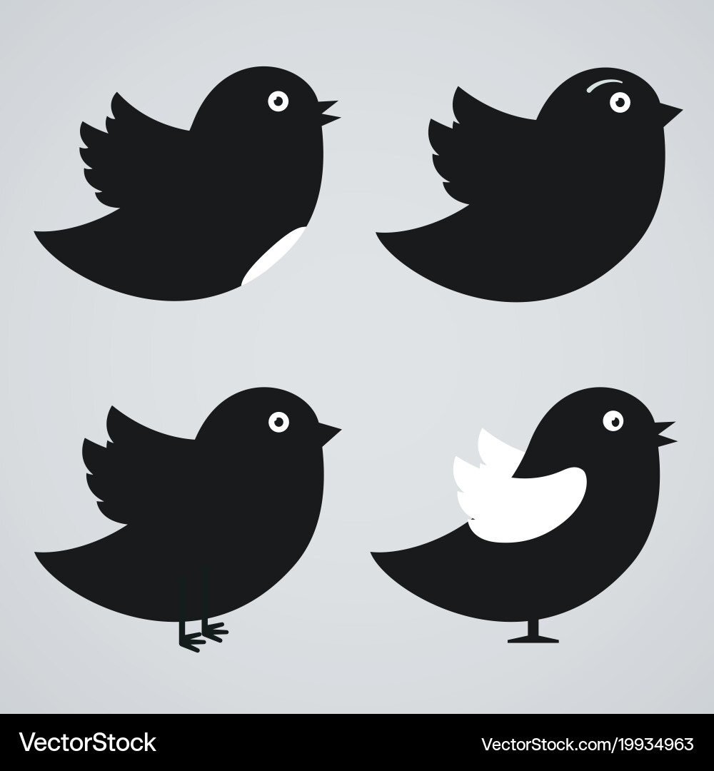 Set of birds icons Royalty Free Vector Image - VectorStock