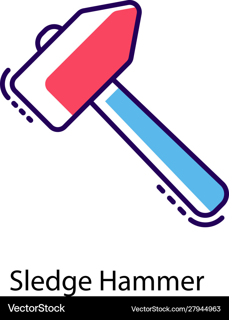 Sledge hammer Royalty Free Vector Image - VectorStock