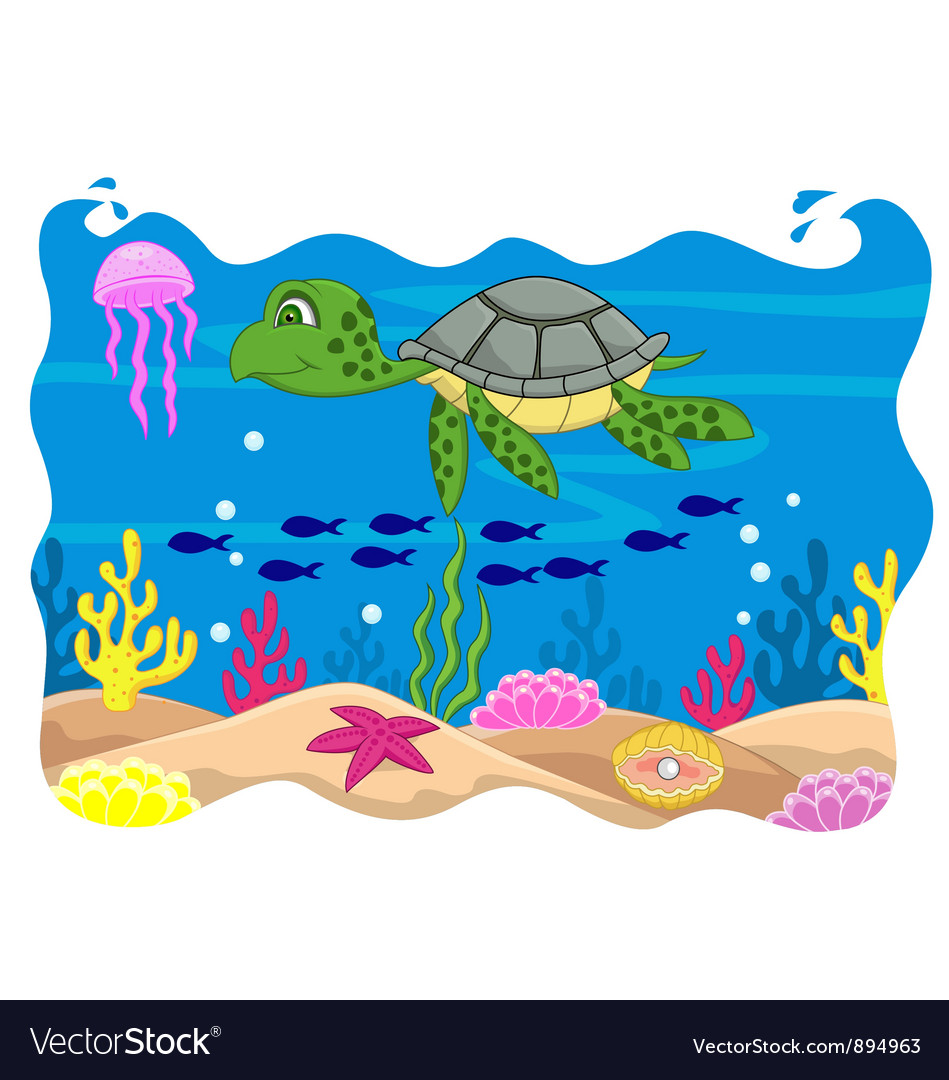 Turtle cartoon Royalty Free Vector Image - VectorStock