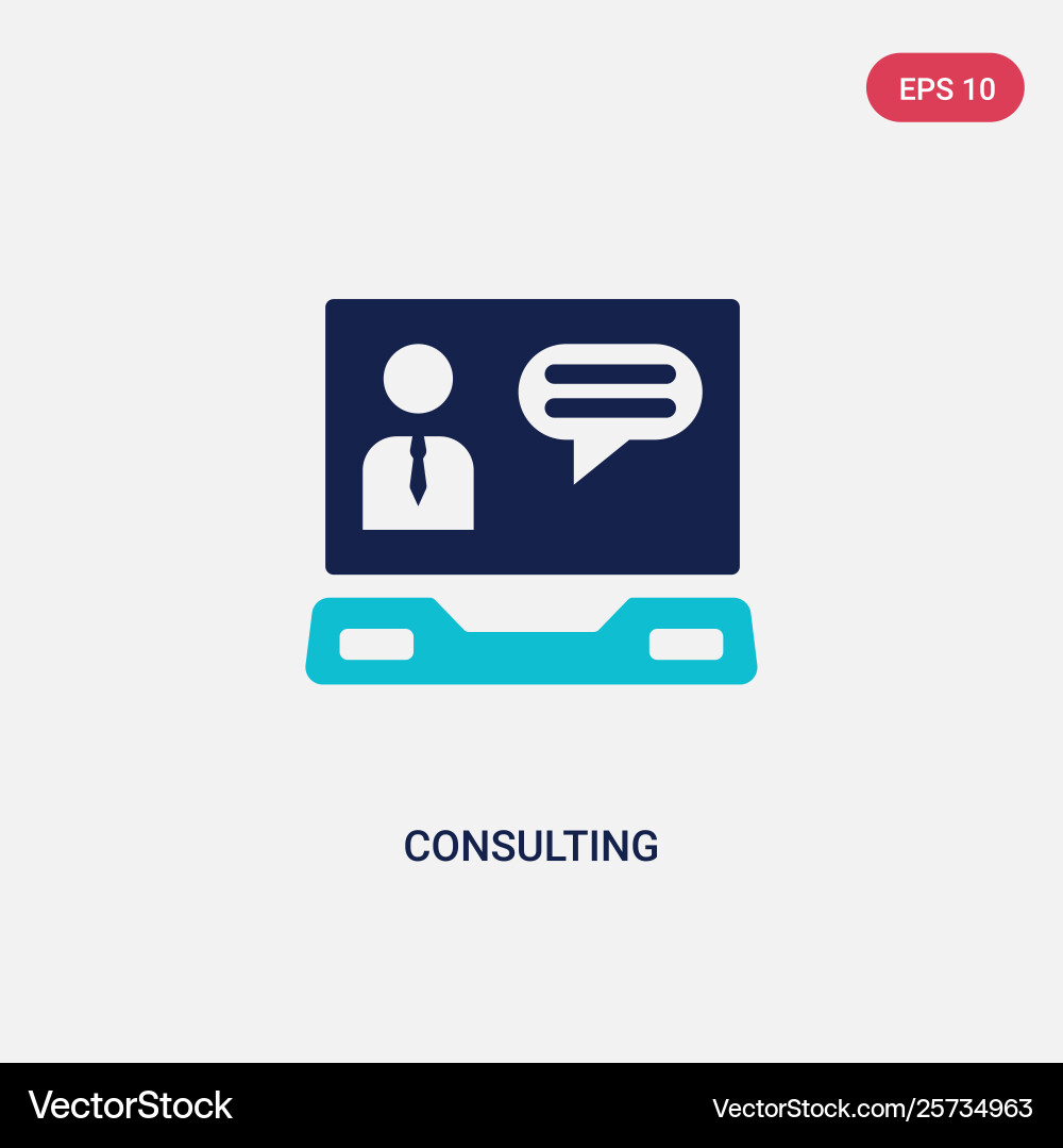 Two color consulting icon from business Royalty Free Vector