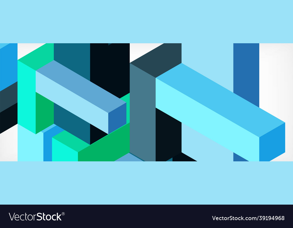 Abstract background 3d cubes cubic elements Vector Image