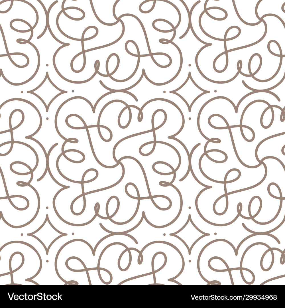 Flourish seamless pattern with gray swirl ornament