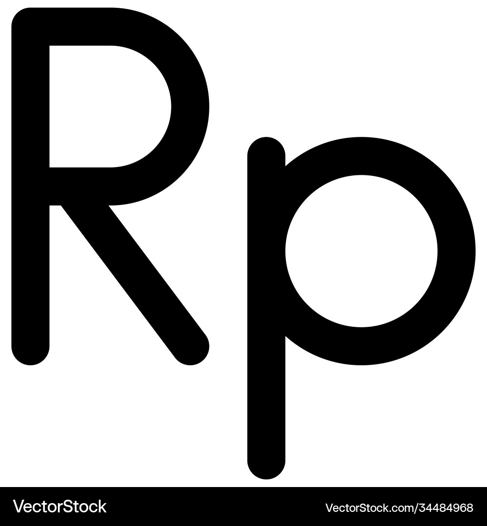 Indonesian rupiah sign official currency Vector Image